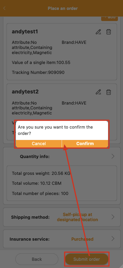 Bug 2857 【h5端下单 下单】二次确认弹窗样式需按原型设计进行调整 物流管理系统 禅道